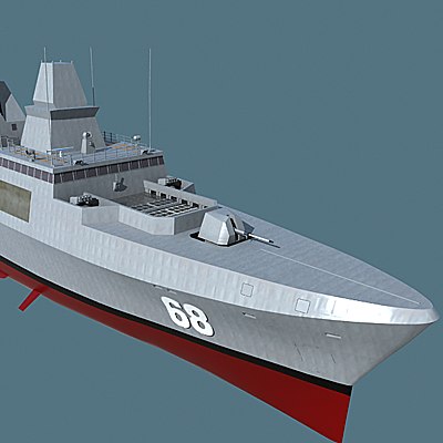 formidable class frigates singapore 3d model