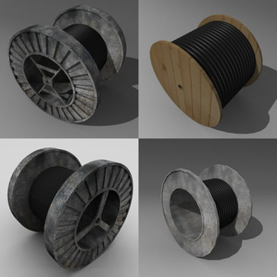 spool wire 3d 3ds
