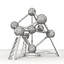 3d atomium building landmark model