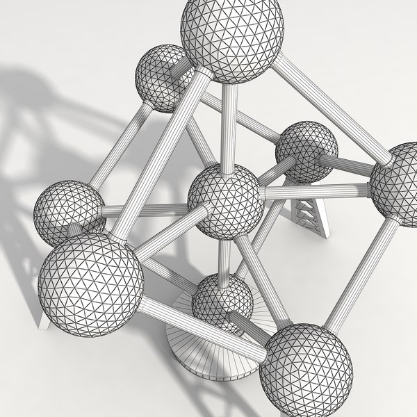 3d atomium building landmark model