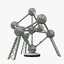 3d atomium building landmark model