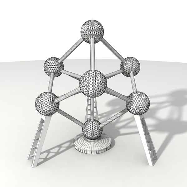 3d atomium building landmark model