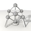 3d atomium building landmark model