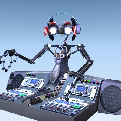 robot dj 3d max