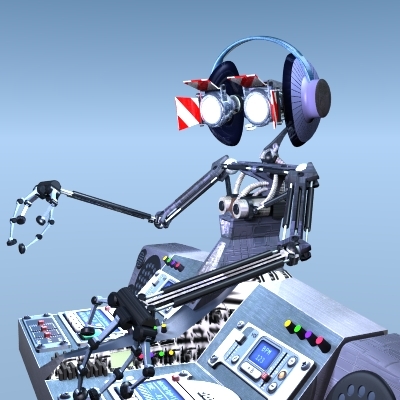 robot dj 3d max