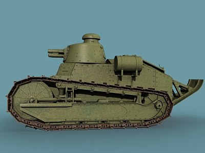wwi tank renault ft17 3d model