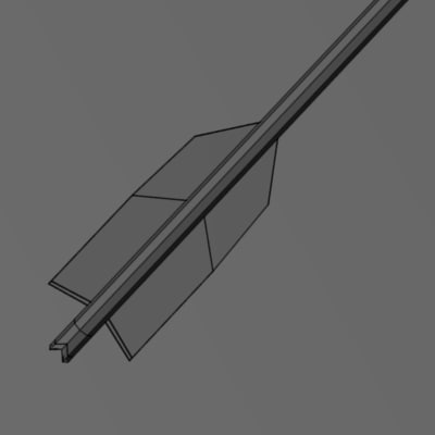 bow arrow 3d dxf