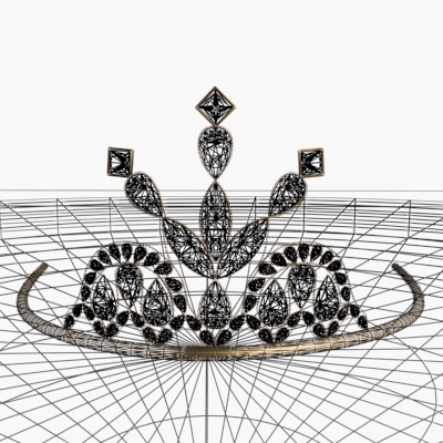 3d 9 tiara crown model