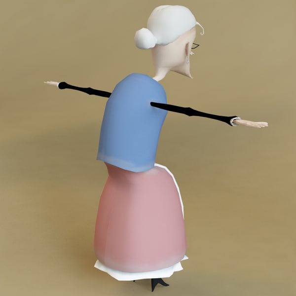 3d grandmother character
