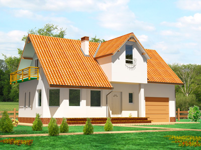 complete individual house 3d model