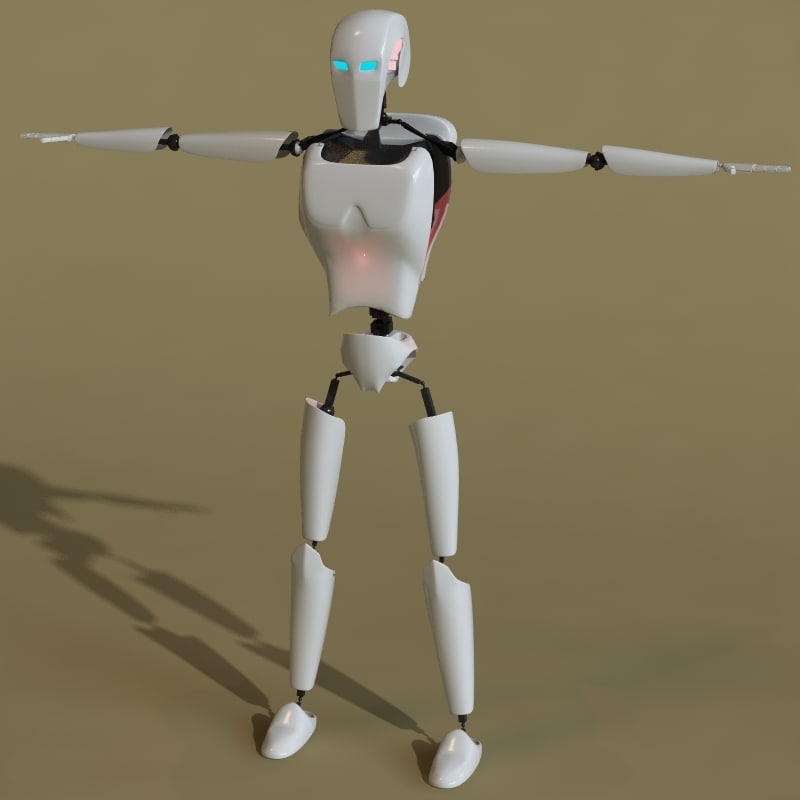 3dsmax robot rigged animation