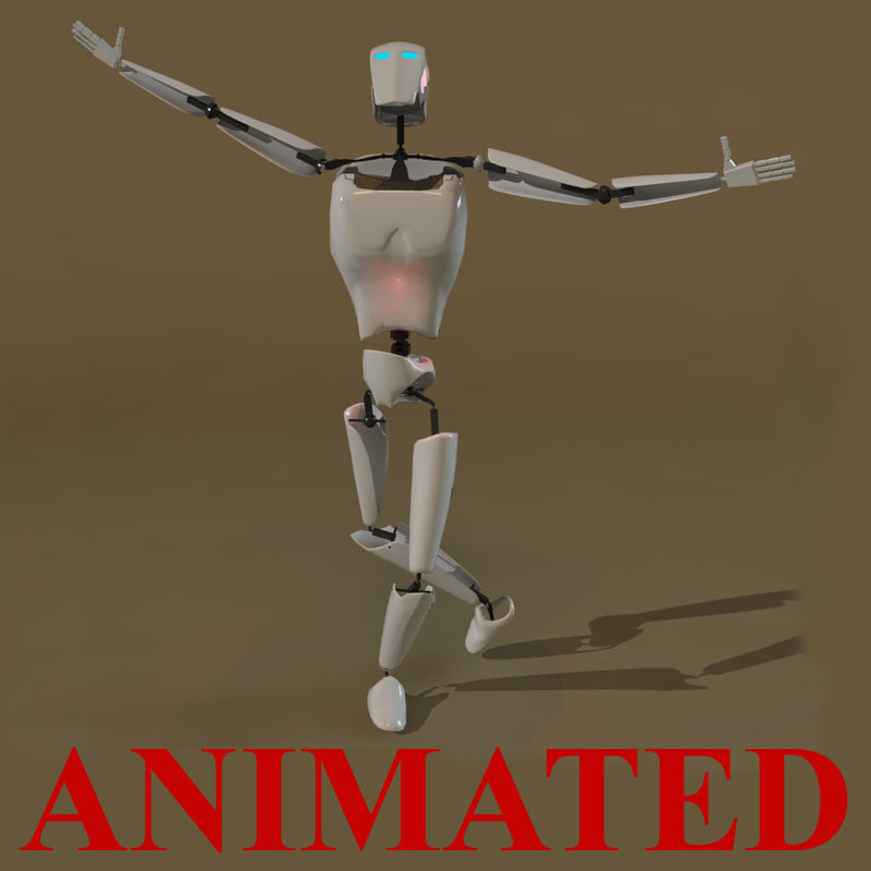 3dsmax robot rigged animation