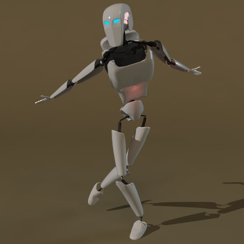 3dsmax robot rigged animation