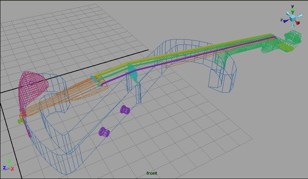 3d model of shar electric violin outfit