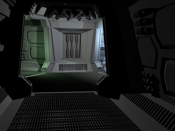 aliens doom style spaceship 3d lwo