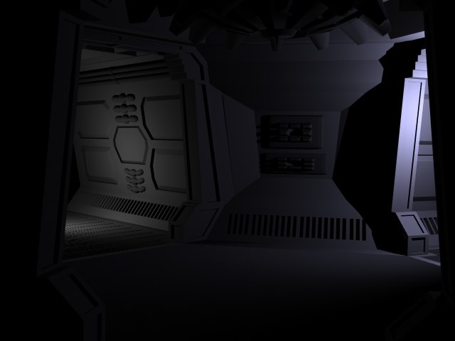 aliens doom style spaceship 3d lwo