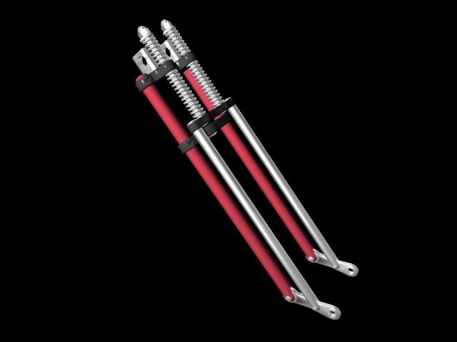 motorcycle springer fork 3d model