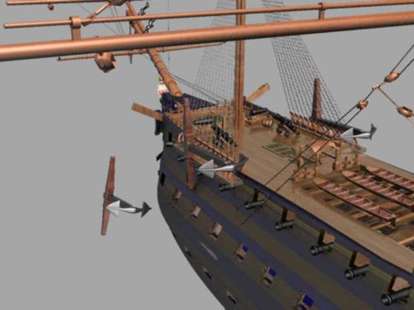 3d max hms victory ship battle
