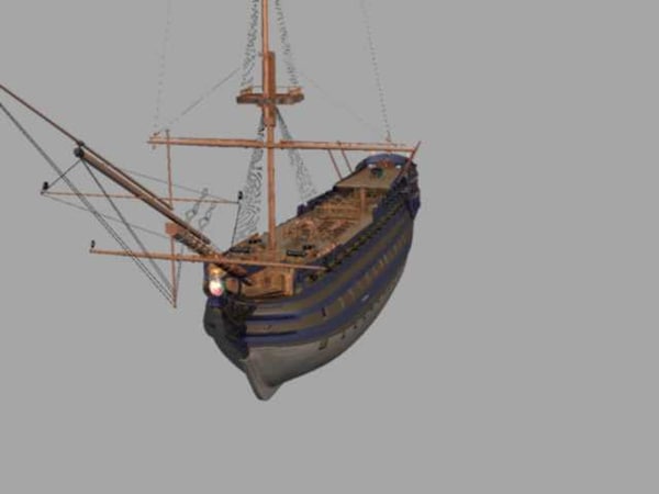 3d max hms victory ship battle