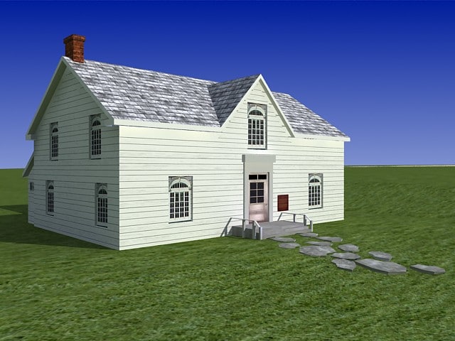 3ds max old house barn