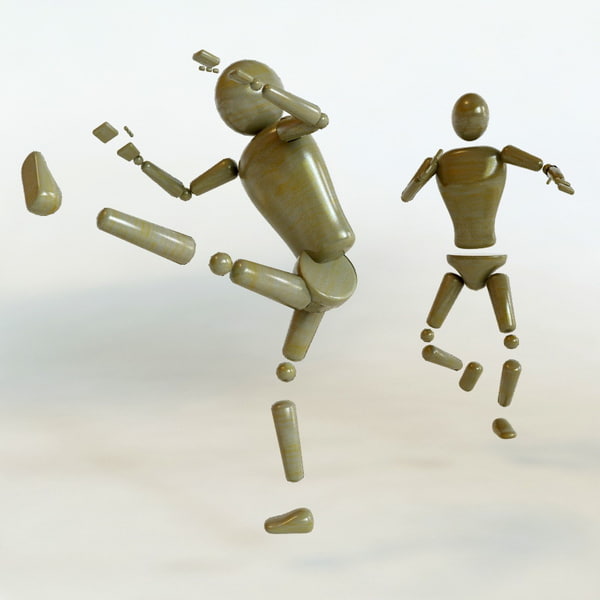 3d rigged biped model