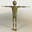 3d rigged biped model
