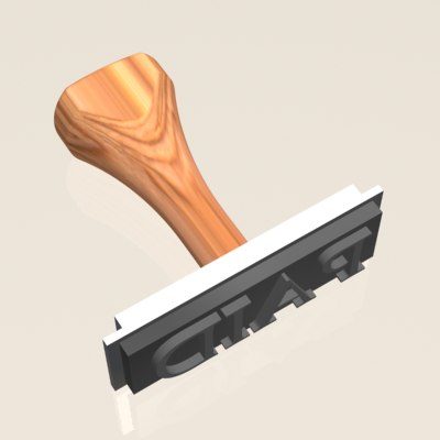 rubber stamp 3d model