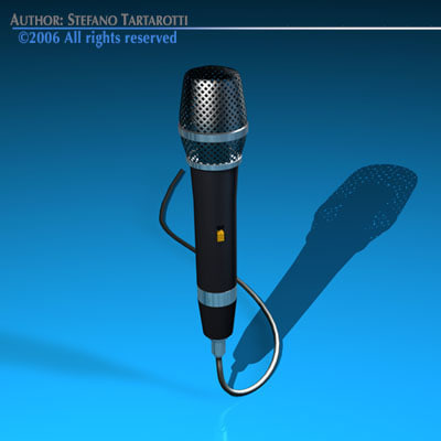 mic microphone 3d 3ds