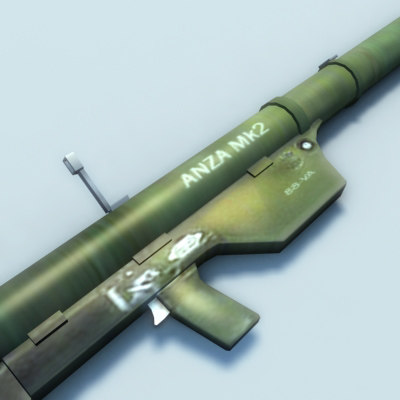 sa-7 grail air missile 3d model