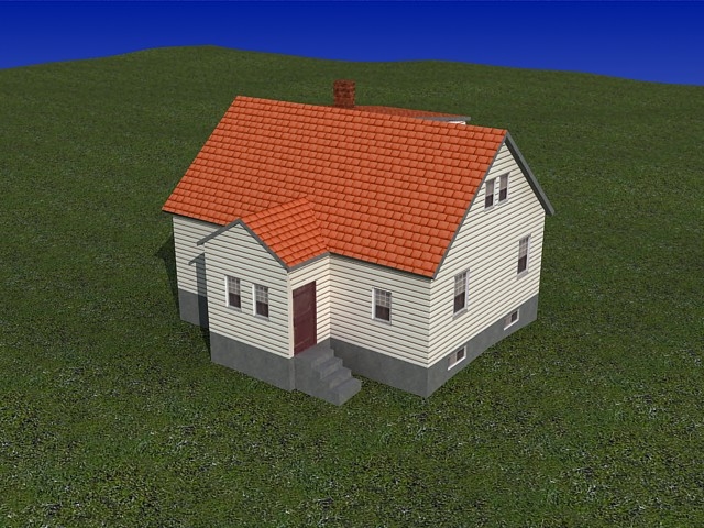 3d old house model