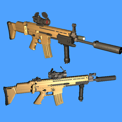 3d army sof combat assault rifle model