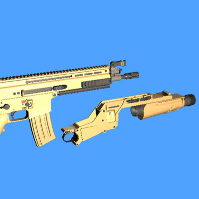 3d army sof combat assault rifle model