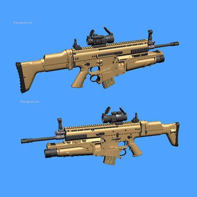 3d army sof combat assault rifle model