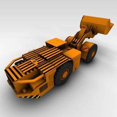 sandvick underground loader 3d c4d