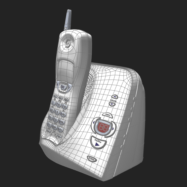 3d cordless telephone model