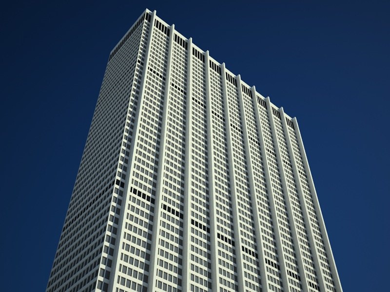 chase manhattan plaza 1 3d model