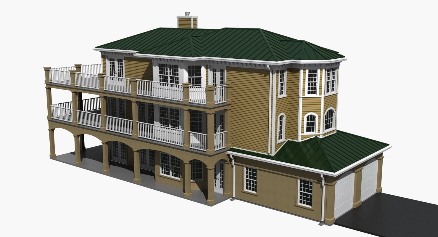 exterior residential house 3d model