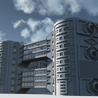 3ds max building modern
