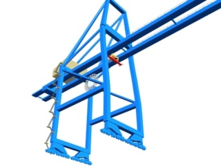 sts gantry crane 3d max