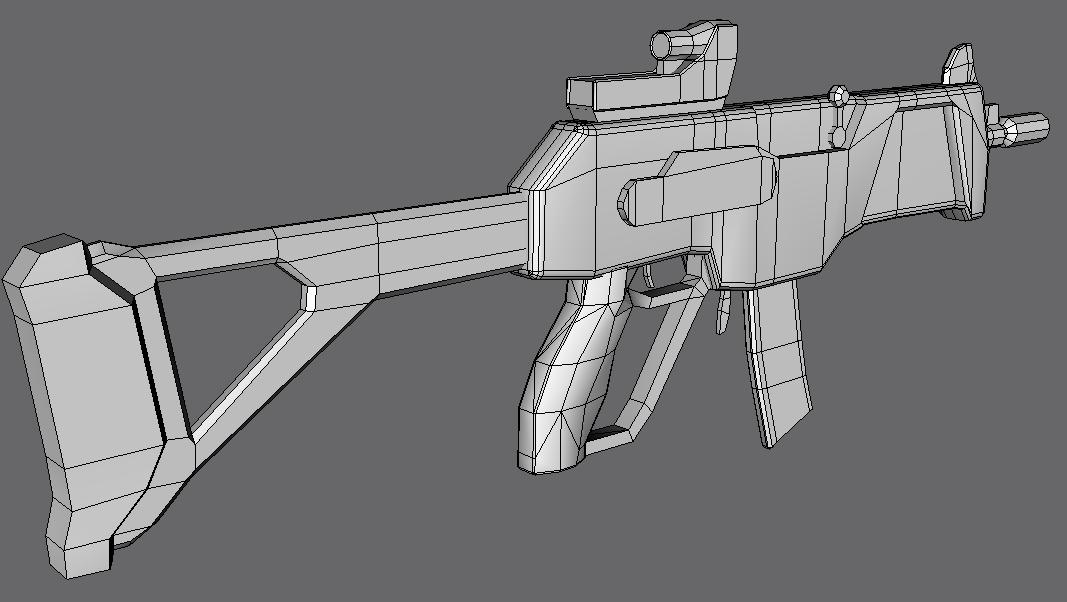 3d model imi magal assault rifle