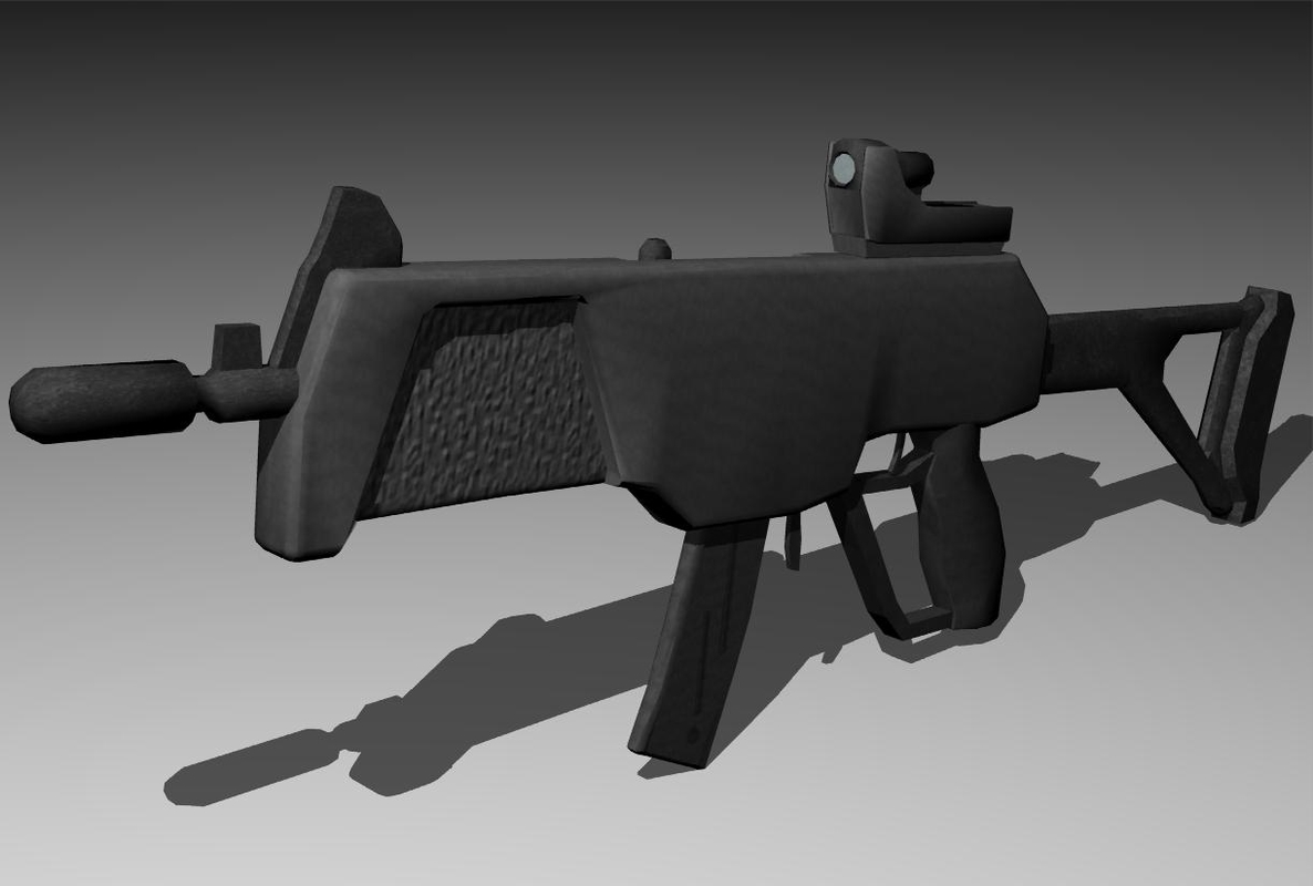 3d model imi magal assault rifle