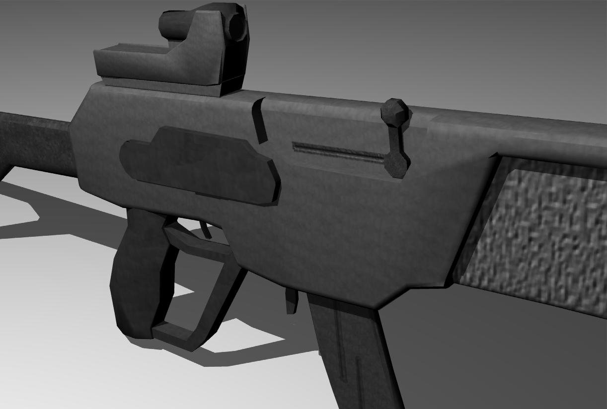 3d model imi magal assault rifle