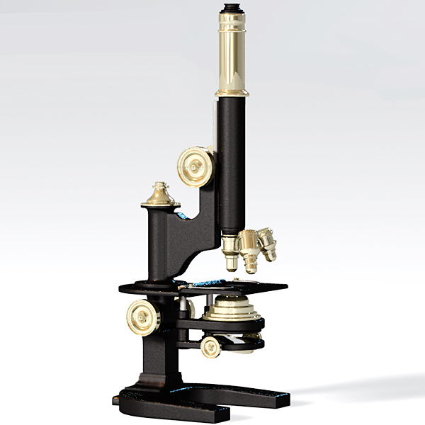 antique microscope 3ds