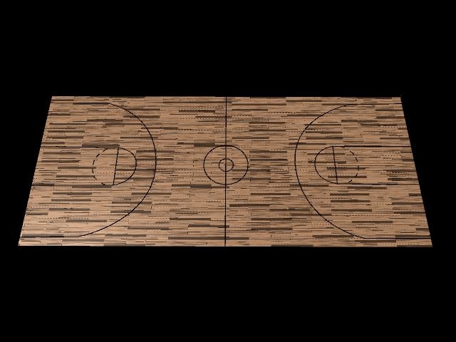 maya wood planks basketball court