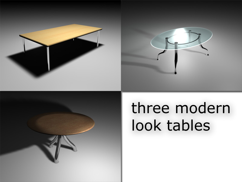 free pack tables 3d model