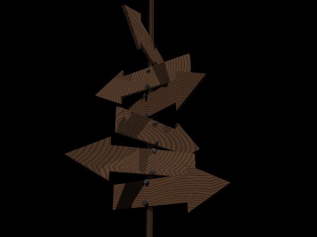 3d model directional arrows