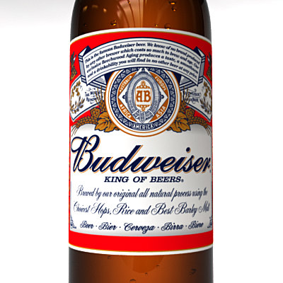budweiser beer bottles packed 3d c4d