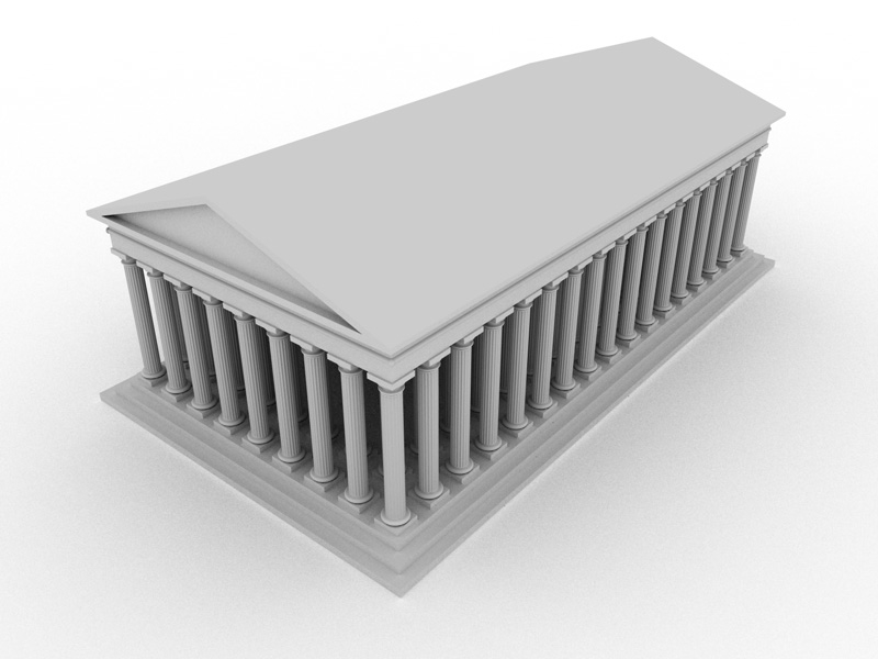 3d model acropolis athen constructed