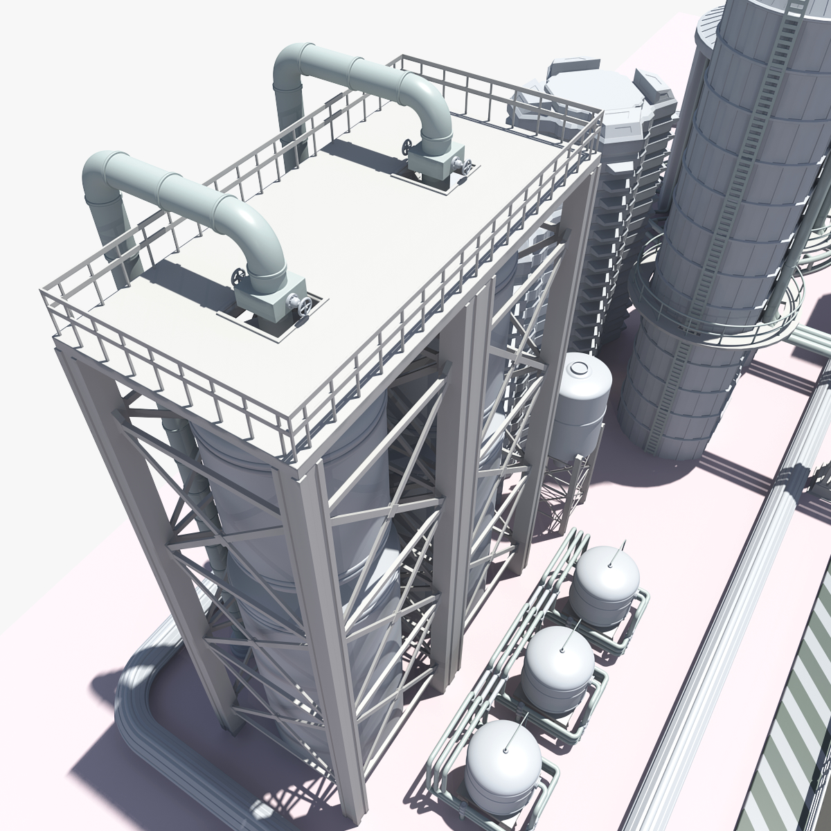 3d model refinery construction