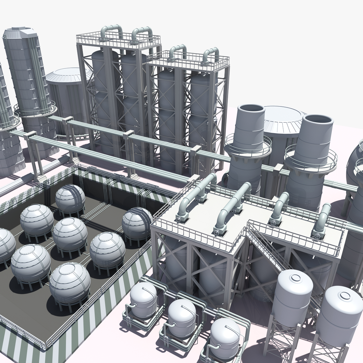 3d model refinery construction